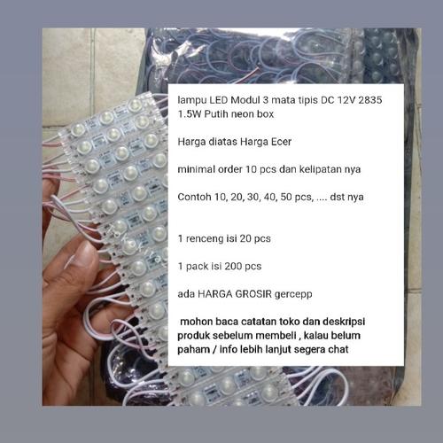 Jual Lampu LED Modul SAMSUNG SASO 3 mata tipis DC 12V 1.5W Putih - Kota Surabaya ...