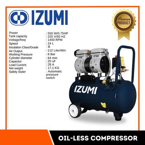 Jual Mesin Kompresor Compressor Angin IZUMI OL 1024 Oilless Air Less Oil - Kota Surabaya ...