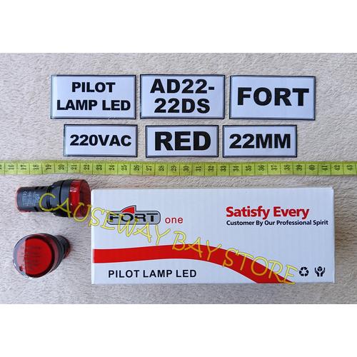 Jual PILOT LAMP LED 22MM 220VAC AD22-22DS RED FORT - Kab. Sidoarjo ...
