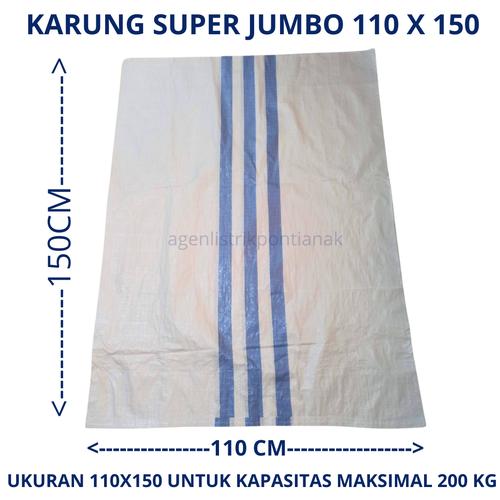 Jual KARUNG PLASTIK BARU SUPER SUPER JUMBO UKURAN 110X150 KAPASITAS 200 ...