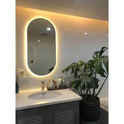 Jual Cermin Oval kapsul/wastafel mirror/kamar mandi toilet/cermin led ...