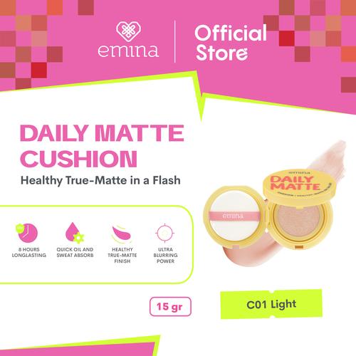 Promo NEW! Emina Daily Matte Cushion 15 g - Cushion Matte Finish Tahan ...