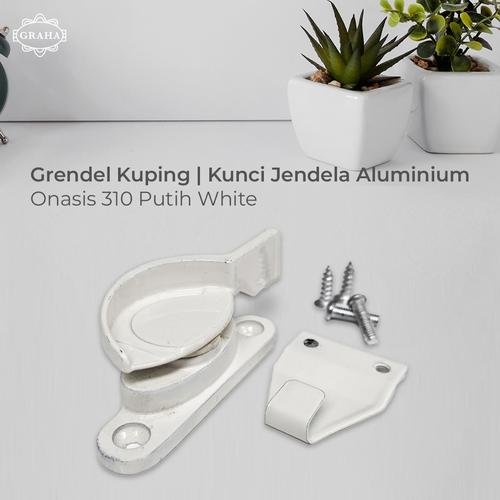 Jual Grendel Kuping / Kunci Jendela Aluminium | Onasis 310 Putih White ...