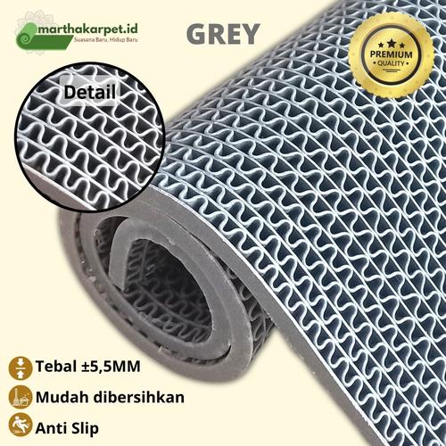 Promo Karpet PVC Kamar Mandi 1m x 1.2m ABU ABU S Mat, Keset PVC ANTI ...