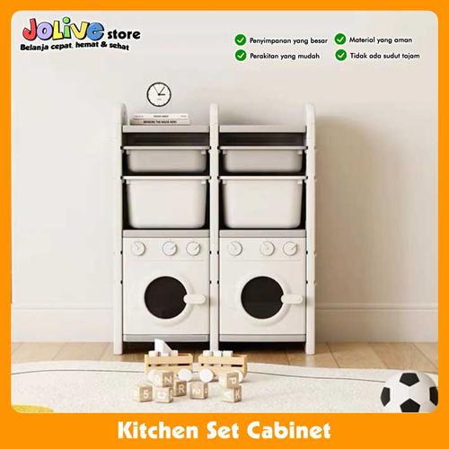 Jual Rak Penyimpanan Serbaguna Mainan Anak Tema Kitchen Set Storage ...