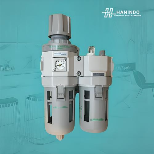 Jual Air Unit Filter Regulator + Lubricator CKD C4010-15-W (port 1/2 ...