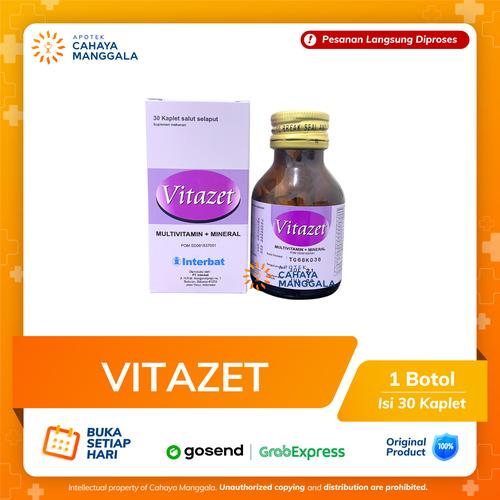 Jual VITAZET MULTIVITAMIN + MINERAL BOTOL 30 KAPLET - Kota Palembang ...
