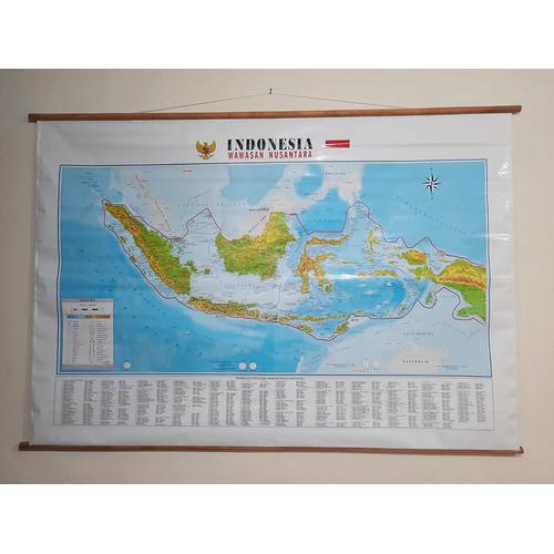 Jual Peta Indonesia (Bingkai) Wawasan Nusantara - Jakarta Selatan ...