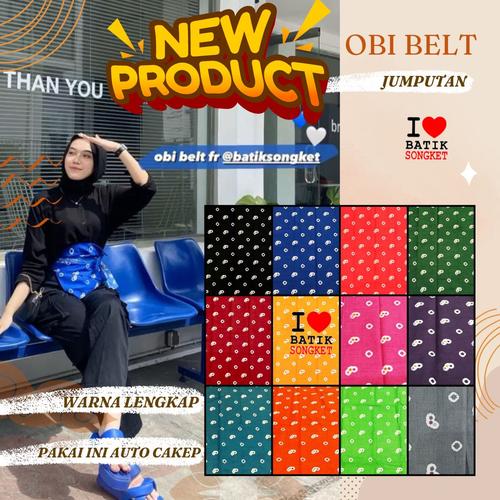 Jual OBI BELT JUMPUTAN TENUN BATIK WANITA TRIANGLE IKAT PINGGANG ANGKIN ...