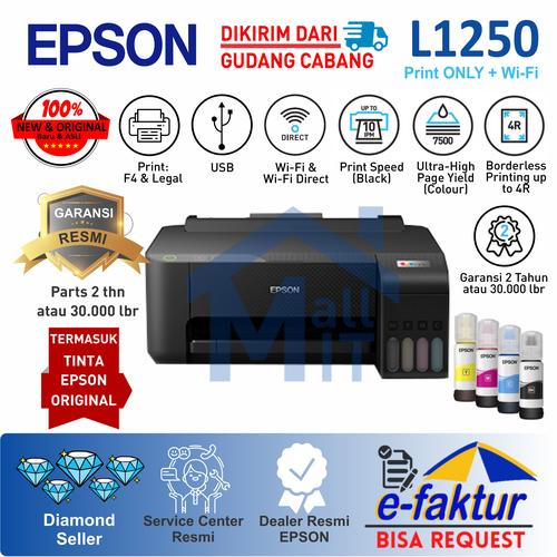 Promo Printer Epson L1250 L-1250 L 1250 PRINT ONLY WIFI GARANSI RESMI ...