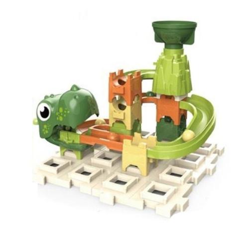 Promo Mainan Anak Puzzle BALL TRACK DASH 28PCS Balok Susun Dino Marble ...