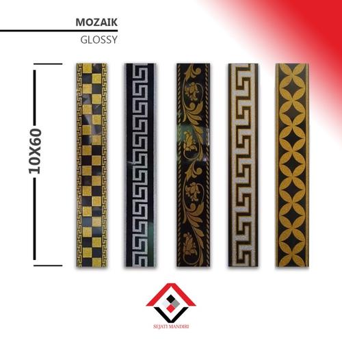 Jual Granit 10x60 - Motif Kaligrafi - Lis plin - bunga, emas/gold - Kab ...