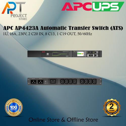 Jual RACK APC AP4423A RACK ATS, 230V 16A C20 IN (8) C13 (1) C19 OUT ...