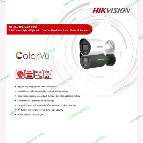Jual DS-2CD2087G2H-LIU - HIKVISION IP CAM 8MP HYBRID COLORVU BULET AUDIO 4K - Jakarta Barat ...