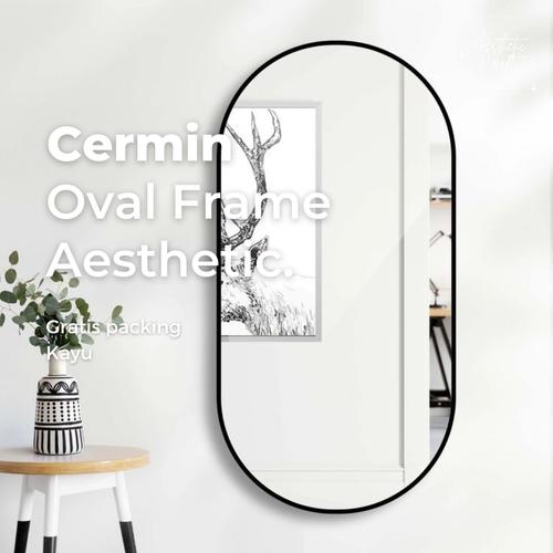 Promo Cermin List PVC Kaca Oval Kapsul Dekorasi Dinding Aesthetic ...