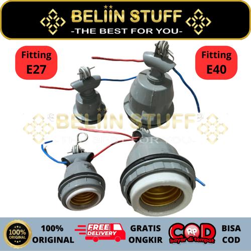 Jual Fitting Lampu Gantung Besi E27 dan E40 /Fitting Besi Gantung Hijau ...