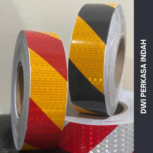 Jual Stiker Reflektor Police Line Kuning/Hitam - Merah/Putih 5cm x 45m ...