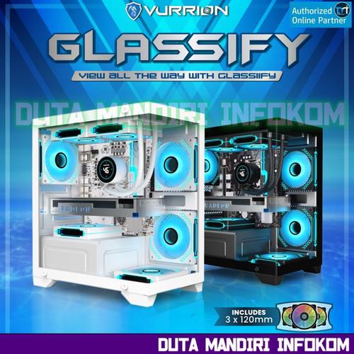 Jual VURRION GLASSIFY - Tempered Glass Mid Tower m-ATX Gaming Case - Black Edition - Jakarta ...