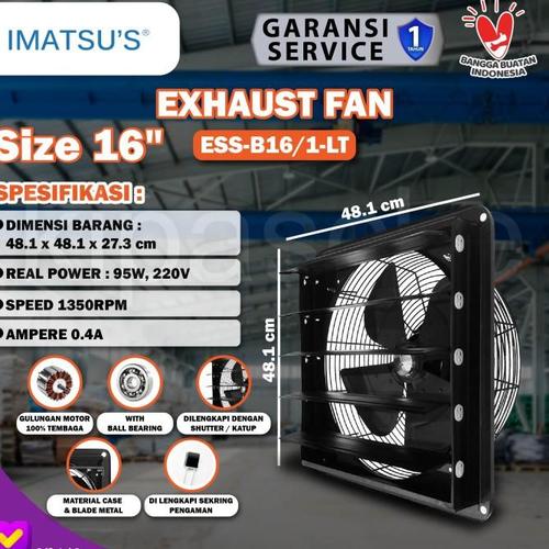 Jual US Exhaust Fan Dinding 16" Hexos Fan Dinding/Tembok Industri Wall ...