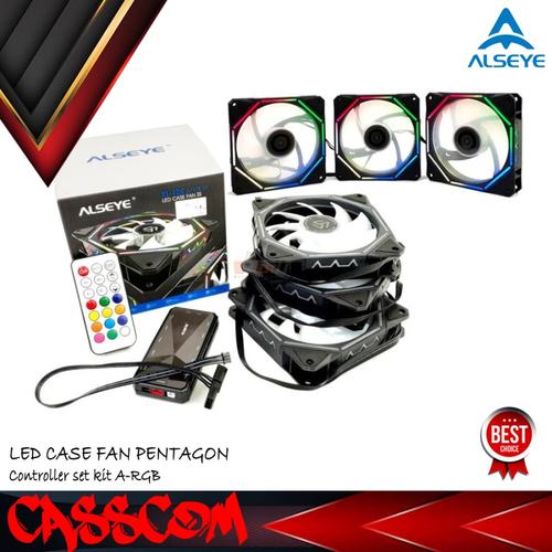 Jual Alseye Fan Case Pentagon RGB + Controller Set EL 120 KIT (isi 3 ...