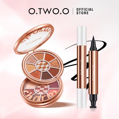 Promo O.TWO.O Eyeshadow Palette & Waterproof Eyeliner 2pcs Eye Makeup ...