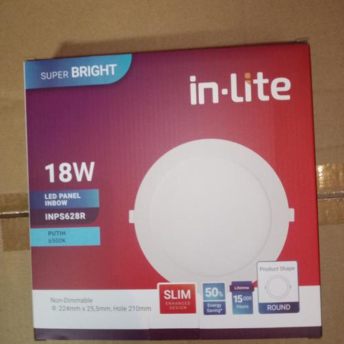 Jual panel led inbow 18w 6500K INPS628R in-lite sinar putih - Jakarta ...