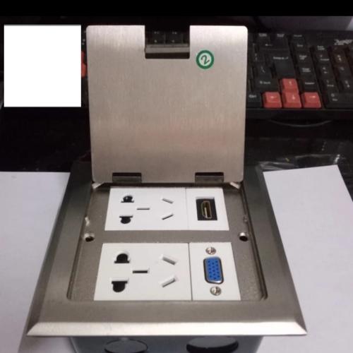 Jual BOX FLOOR SOCKET 2 COLOKAN LISTRIK+HDMI+VGA MODEL TANAM/MEJA ...