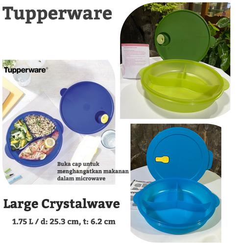 Jual Lunch Box Tupperware Large Crystalwave Lunch set Free Botol 310 ml ...