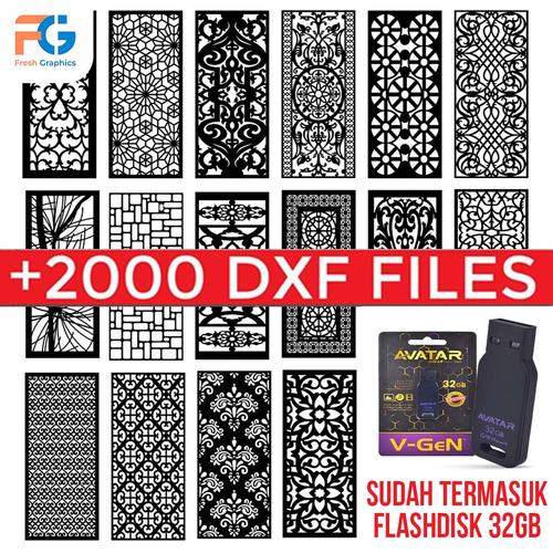 Jual 2000+ Desain File Laser Cutting CNC Router Plasma DXF Vector ...