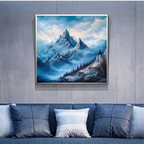 Jual lukisan gunung Texture minimalis modern art hiasan dinding rumah ...