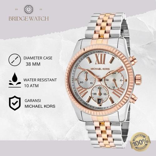 Promo Jam Tangan Wanita Michael Kors Lexington Chronograph Original ...