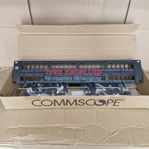 Jual Patch Panel 48 Port Cat.6 Amp Commscope Loaded/komplit Modular ...