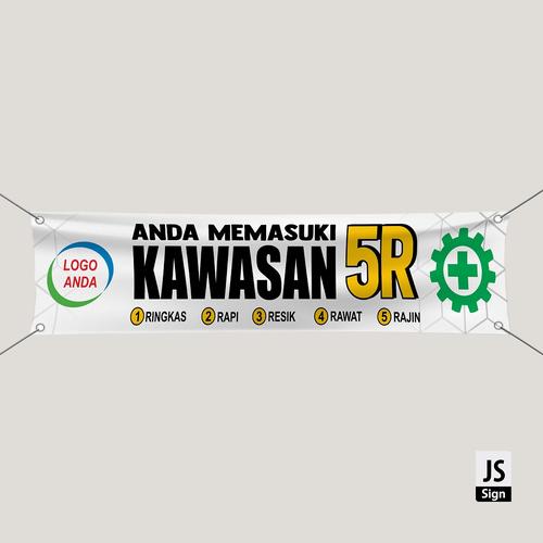 Jual Spanduk Banner K3 Safety ANDA MEMASUKI KAWASAN 5R - L(100x500cm ...