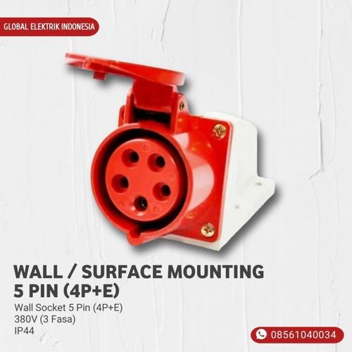Jual Wall Socket Surface Mounting 5 Pin 63A Stop Kontak Genset CEE 135 ...