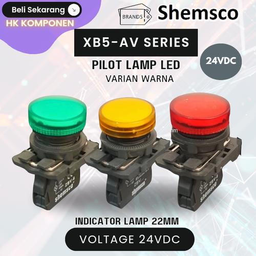 Jual Pilot lamp led 24vdc 22mm merah /kuning/hijau indicator lamp XB5 ...