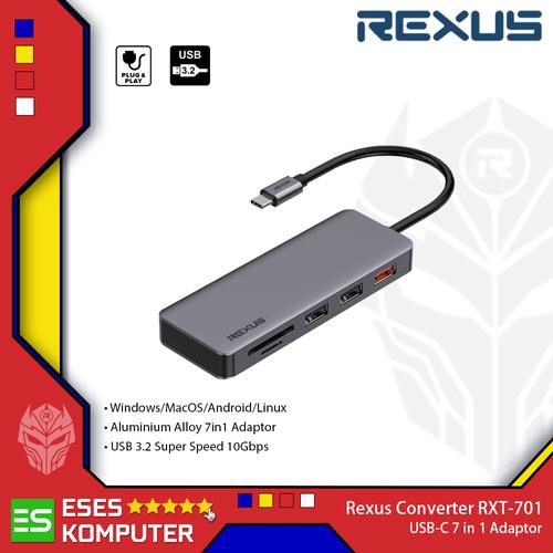 Jual Converter Rexus RXT-701 USB Type-C 7 in 1 for PC Laptop Mobile ...