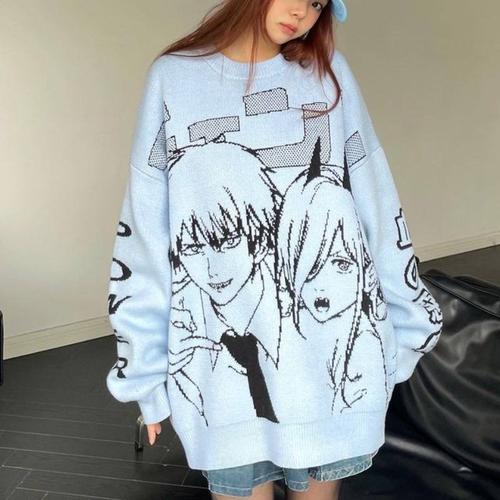 Jual Sweater Rajut Denji Power Couple Anime Manga Chainsaw Man - Merah ...