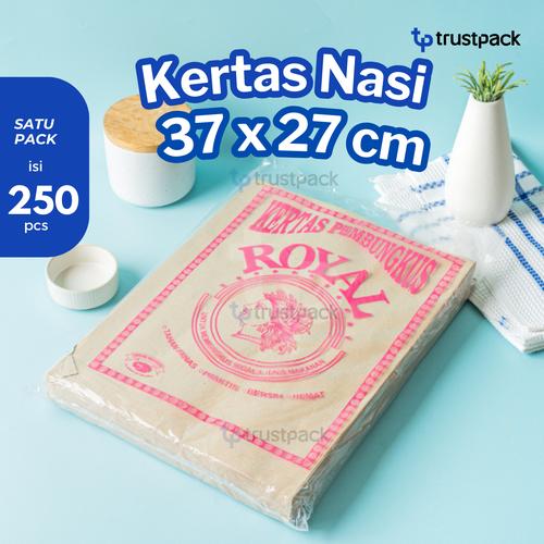 Jual Kertas Bungkus Nasi Ukuran 37 x 27 cm Laminasi tahan panas royal ...