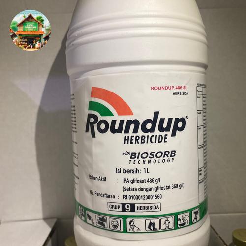 Jual Roundup 1 liter 1000 ml herbicide biosorb tech asli original ...