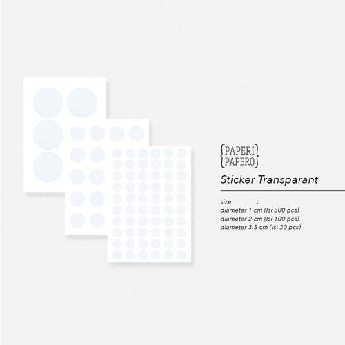 Jual Sticker Transparent Bulat - Stiker Segel Bening Transparan - 3.5 ...