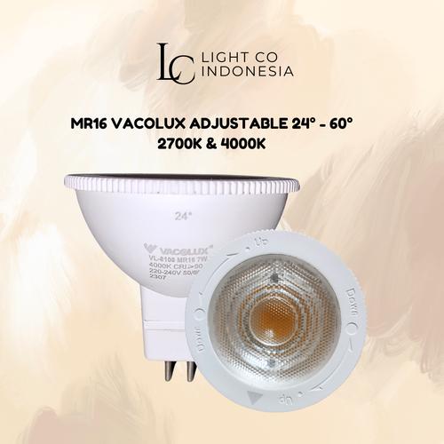 Jual LED MR16 VACOLUX 7W 2700K 4000K ADJUSTABLE ANGLE - 7W 2700K - Kota ...
