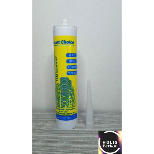 Jual SMART CHOICE Lem Botol Sealant Kaca 320 ml Asam BLACK WHITE CLEAR ...