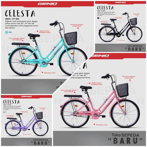 Jual TB - Sepeda Mini GENIO CELESTA Ukuran 20 24 26 Inch - Pink, 20 ...