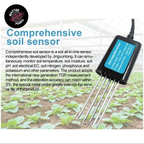 Jual RS485 Soil NPK PH EC Temp humidity Sensor tester 7 in 1 soil ...