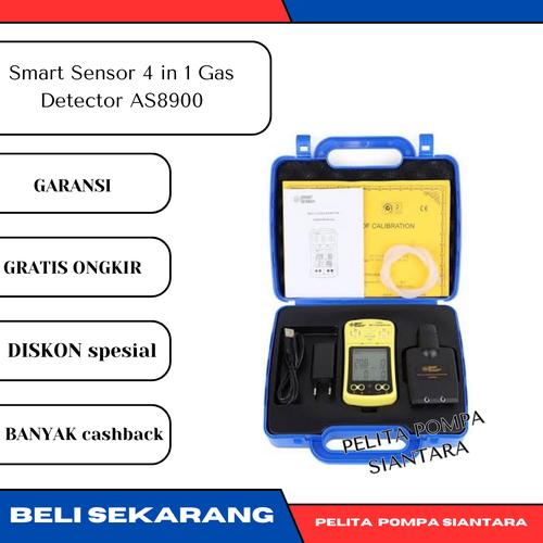 Jual Smart Sensor 4 in 1 Gas Detector AS8900 O2 CO H2S LEL Tester AS ...