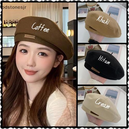 Jual Topi Baret Beret Newsboy Oktagonal Retro Logo Korea Premium Import ...