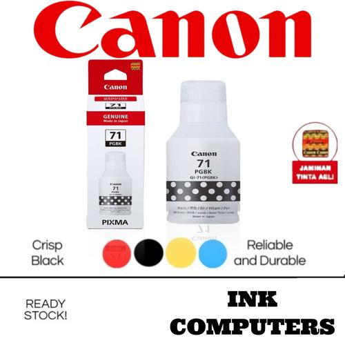 Jual Tinta canon pixma Gi 71 original varian Black Cyan Yellow Magenta ...