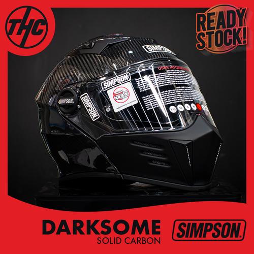 Jual SIMPSON DARKSOME MODULAR CARBON HELM FULL FACE HALF FACE HELMET ...