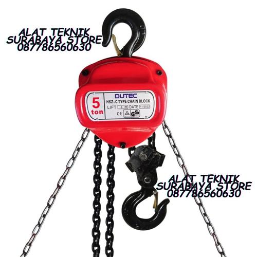 Jual 5 Ton X 3M Chain block/Chain Hoist Katrol Kerekan Manual Dutec ...