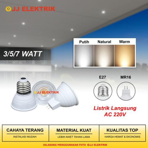 Jual Lampu Halogen LED Sorot Spot 7W 7 Watt Fitting E27 Kuning Warm ...